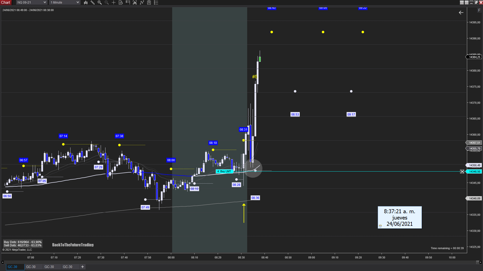 Asian session trading with TIME - Back to the Future Trading